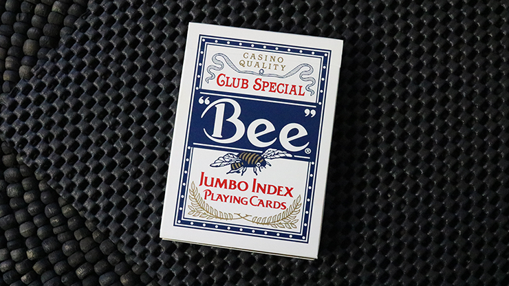 Cards Bee Poker Jumbo Index (Blue) — Madhatter Magic Shop