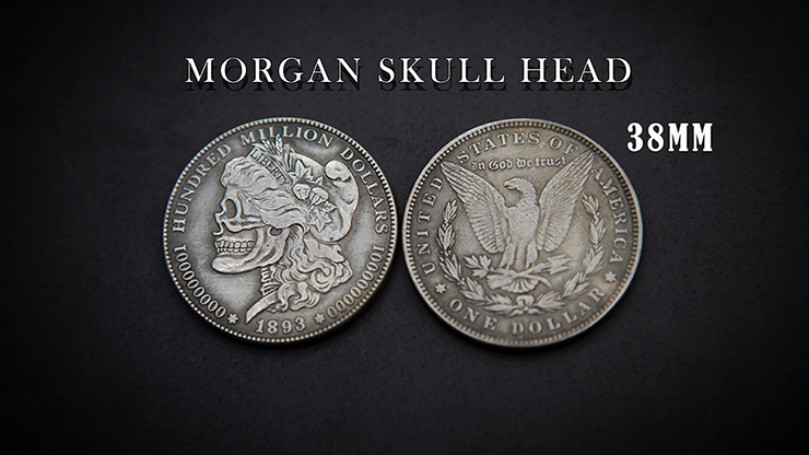MORGAN SKULL HEAD COIN by Men Zi Magic — Madhatter Magic Shop