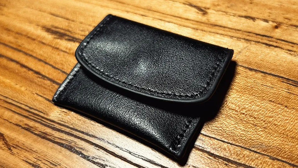 The Cowhide Coin Wallet (Black) by Bacon Magic — Madhatter Magic Shop